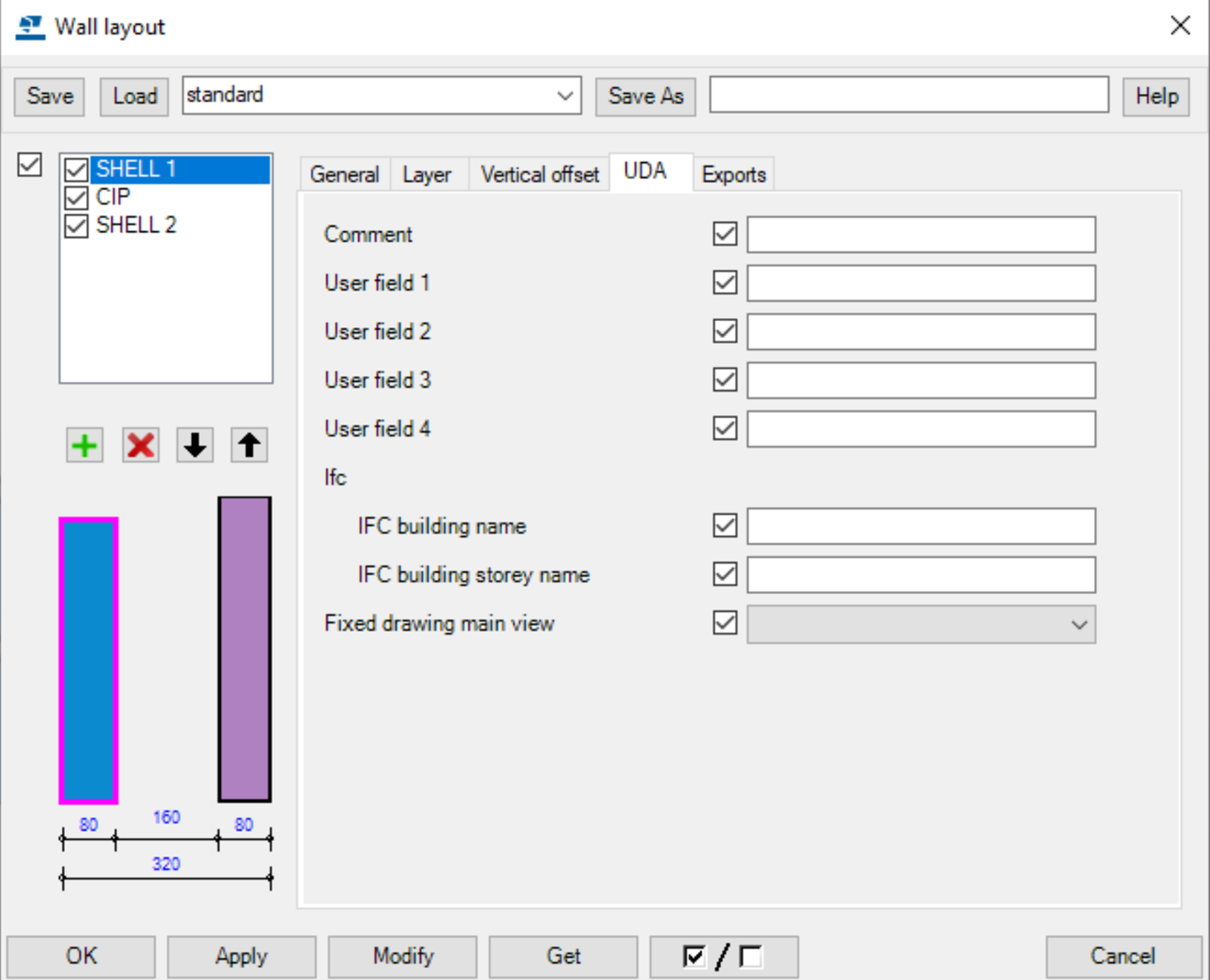 Wall layout tools | Trimble User Assistance