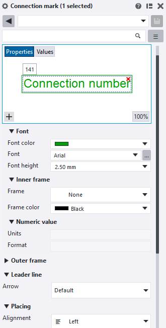 Add and modify connection marks in drawings | Trimble User Assistance