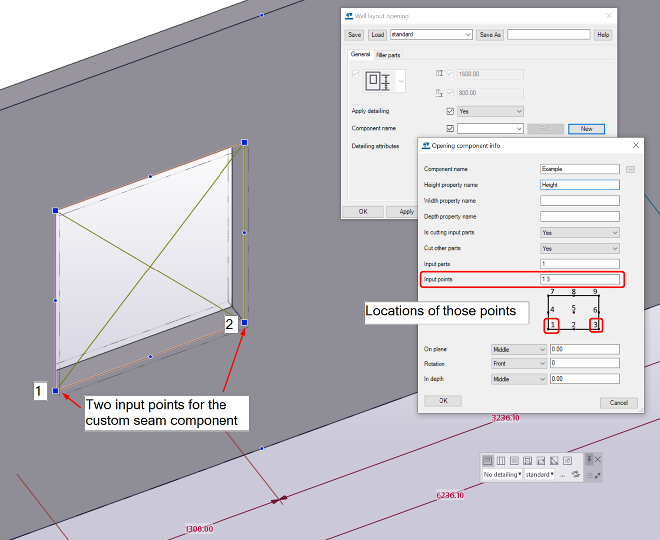Wall layout tools | Trimble User Assistance
