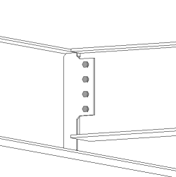 Uniones de estructura de viga a viga | Tekla User Assistance