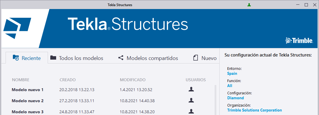 Iniciar Tekla Structures | Tekla User Assistance
