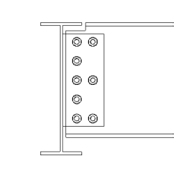 Uniones de estructura de viga a viga | Tekla User Assistance