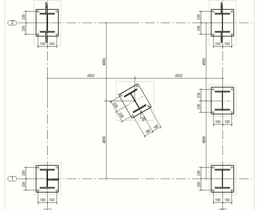 Exemple : cotation des plans d'implantation | Tekla User Assistance