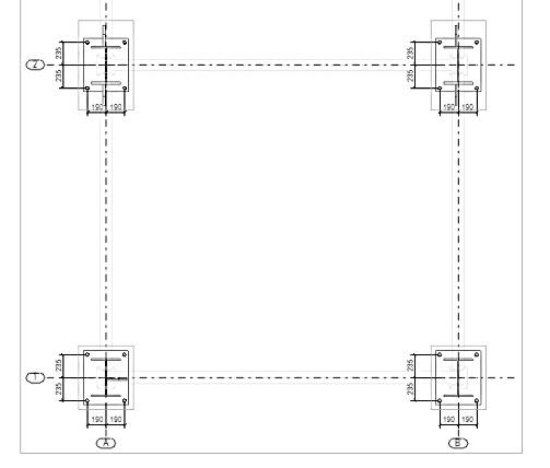 Exemple : cotation des plans d'implantation | Tekla User Assistance