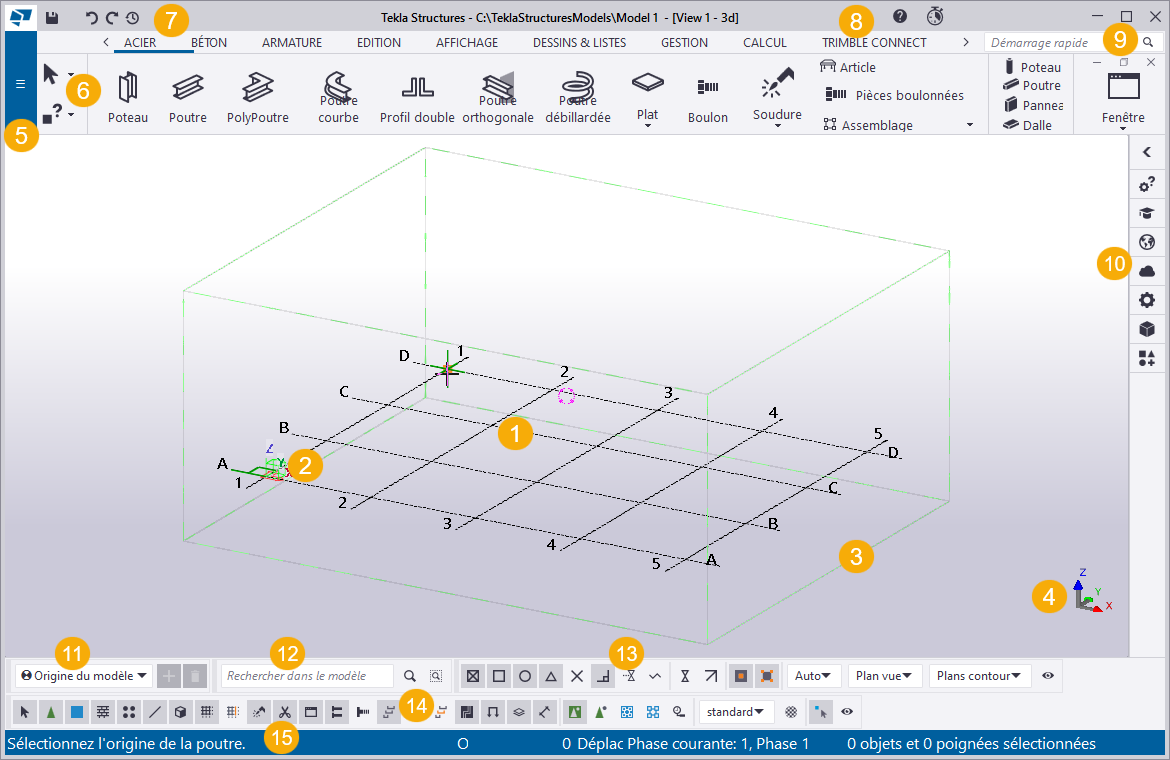 Présentation de l'interface utilisateur de Tekla Structures | Tekla ...
