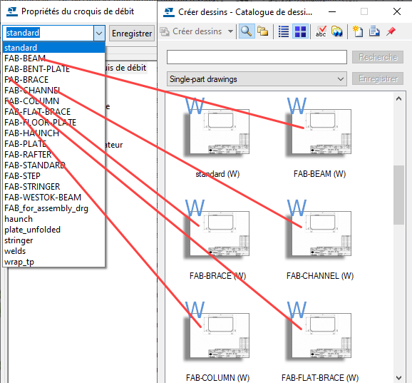 Types de dessin prototype | Trimble User Assistance