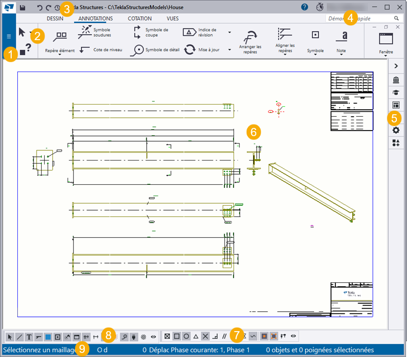 Introduction au mode dessin | Trimble User Assistance