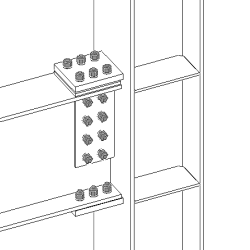 Verbindingen ligger-tegen-kolomconstructie | Tekla User Assistance