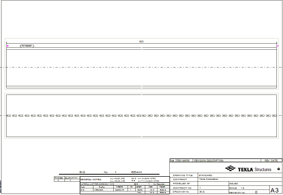Het projectietype voor tekeningaanzichten instellen | Tekla User Assistance