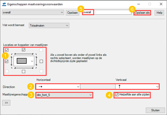 Automatische maatlijnen op aanzichtniveau toevoegen | Tekla User Assistance