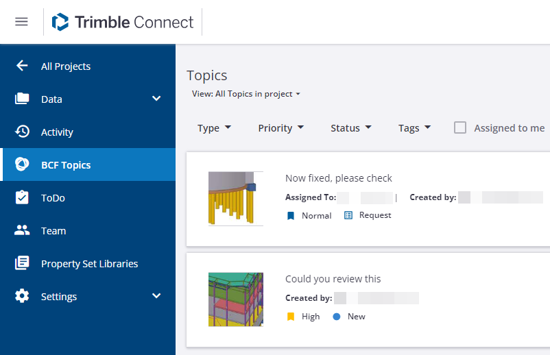 Trimble Connect: BCF-onderwerpen vervangen ToDo's in Tekla Structures | Trimble User Assistance
