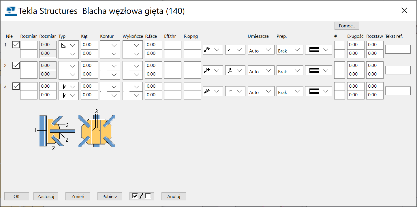 Spoiny w komponentach | Tekla User Assistance