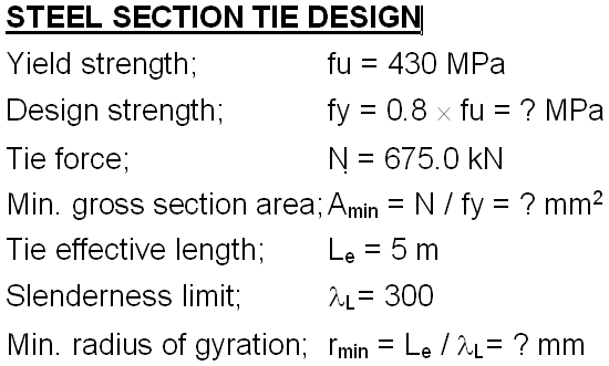 Writing Tedds calculations - stage 1 (Australian design example ...