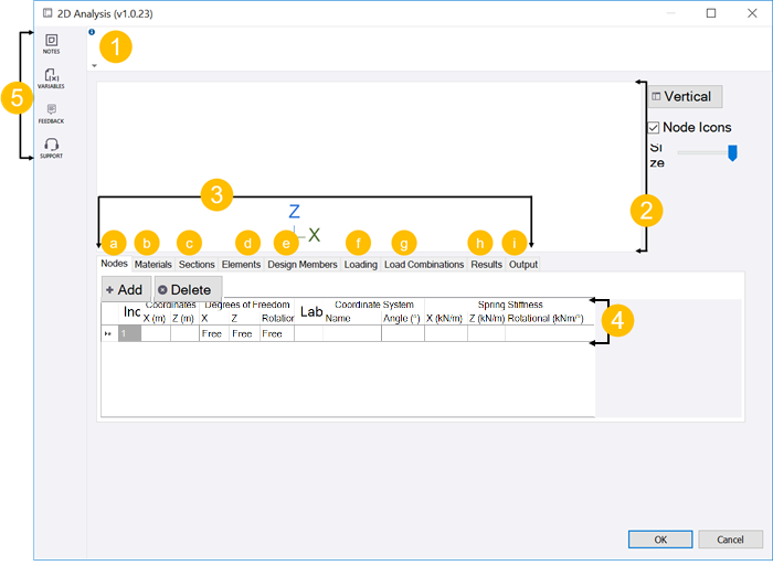 Components of the 2D Analysis dialog box | Trimble User Assistance