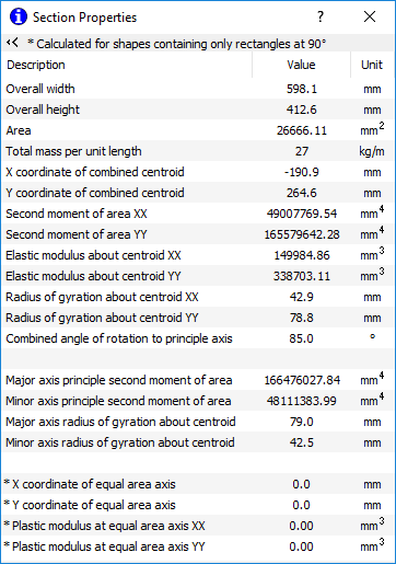 View section properties | Tekla User Assistance